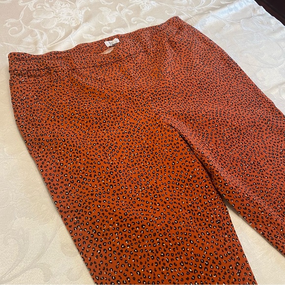 Kim Rogers | Pants & Jumpsuits | 22w Rust Leopard Print Pants | Poshmark